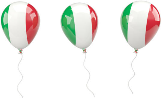 Italian Flag Balloons Png Clipart - Large Size Png Image - PikPng