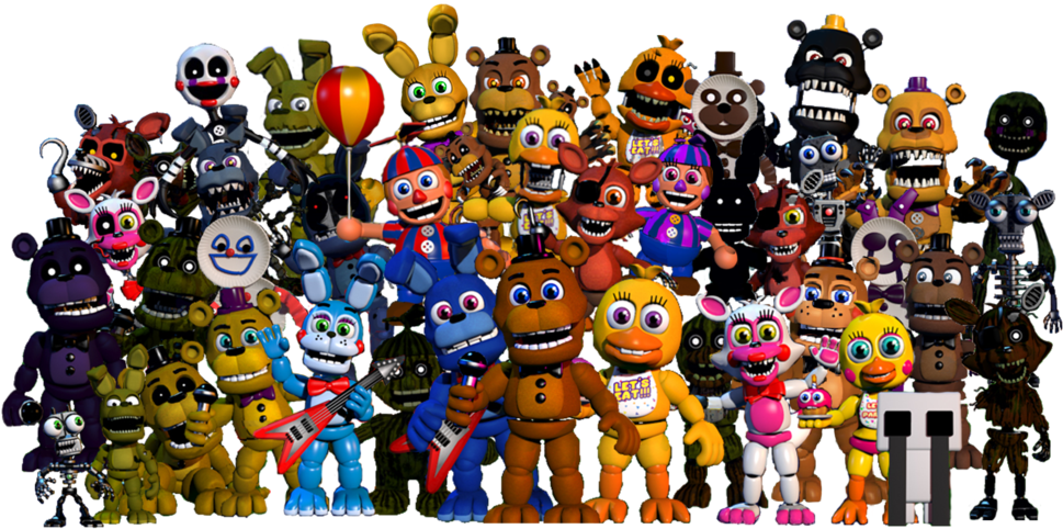 Fnaf All Animatronics Png , Png Download Clipart - Large Size Png Image ...