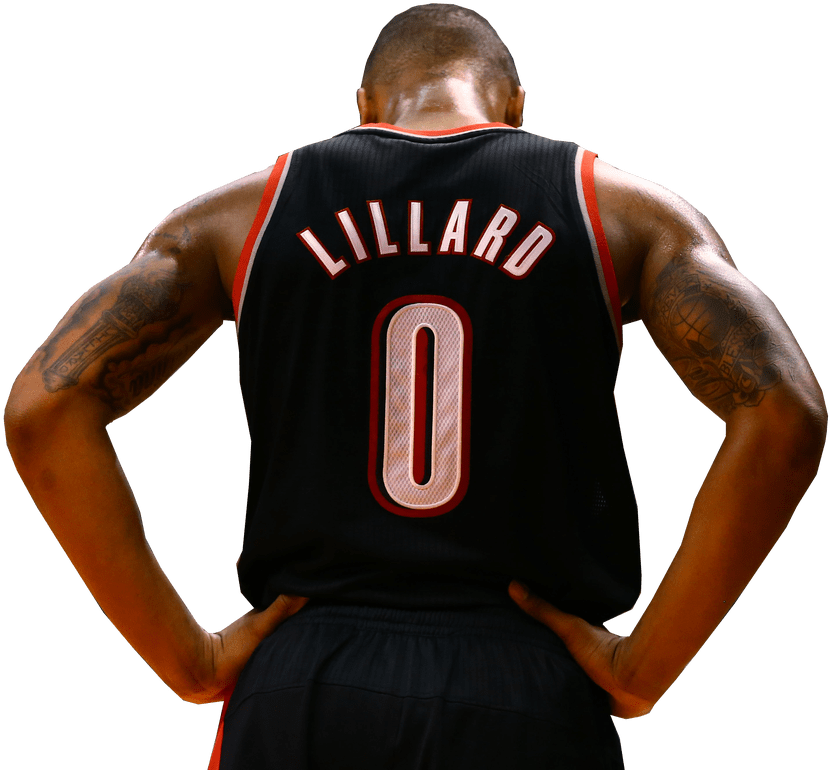 0 Damian Lillard Jersey Journal Clipart - Large Size Png Image - PikPng