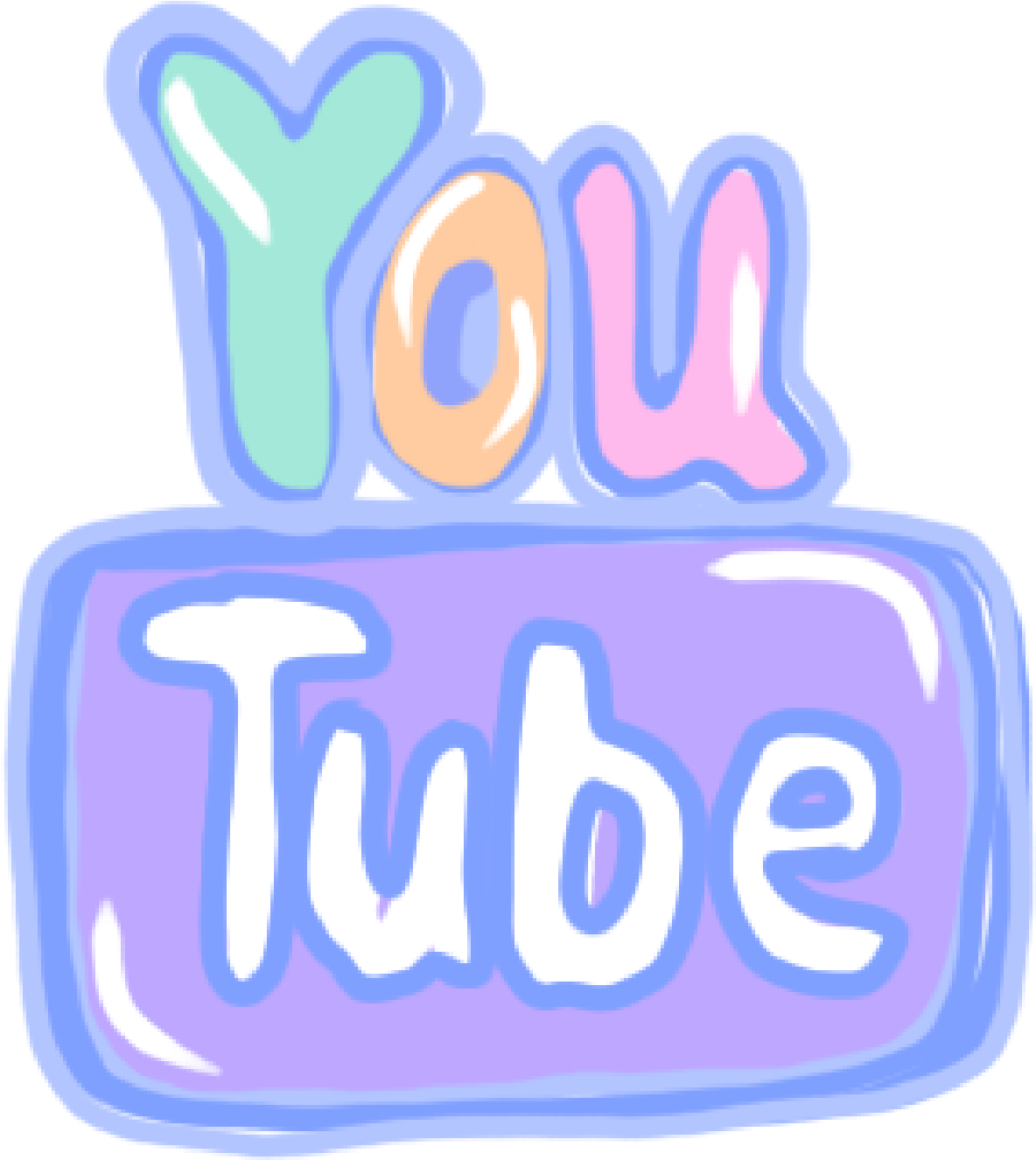 Youtube Social Transprent Png - Purple Pastel Youtube Logo Clipart ...