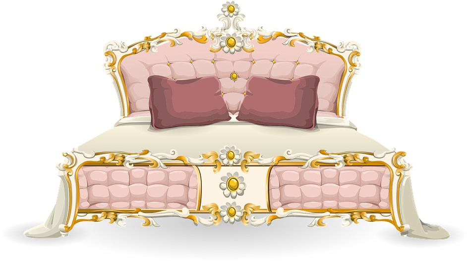 Relaxing In Bed Png - Pink Bed Png Clipart - Large Size Png Image - PikPng