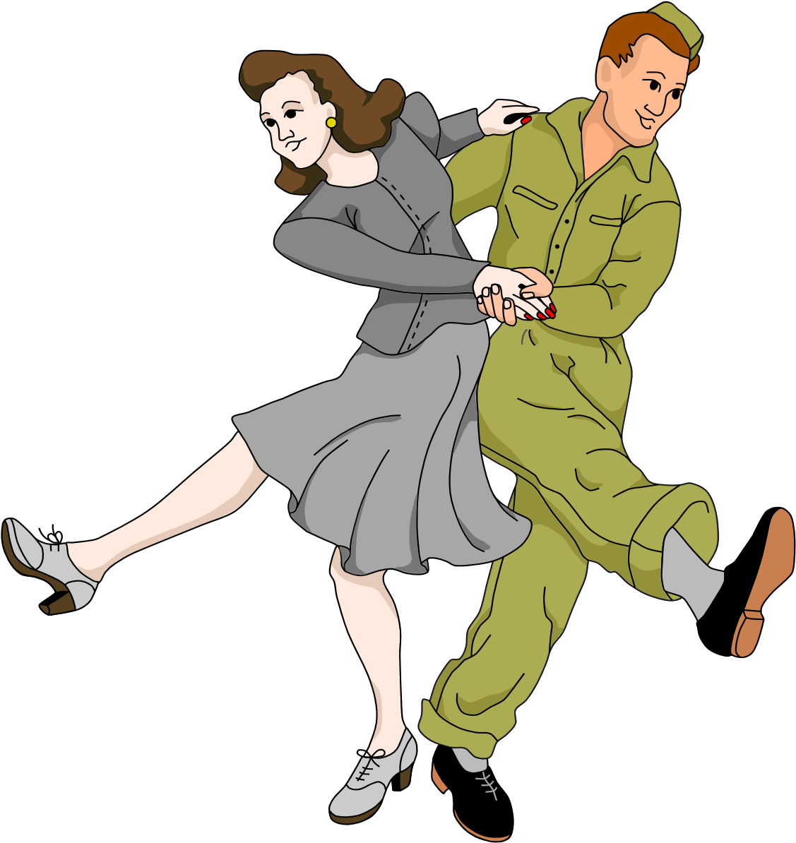1940s Cliparts - Swing Ww2 Dance - Png Download - Large Size Png Image ...