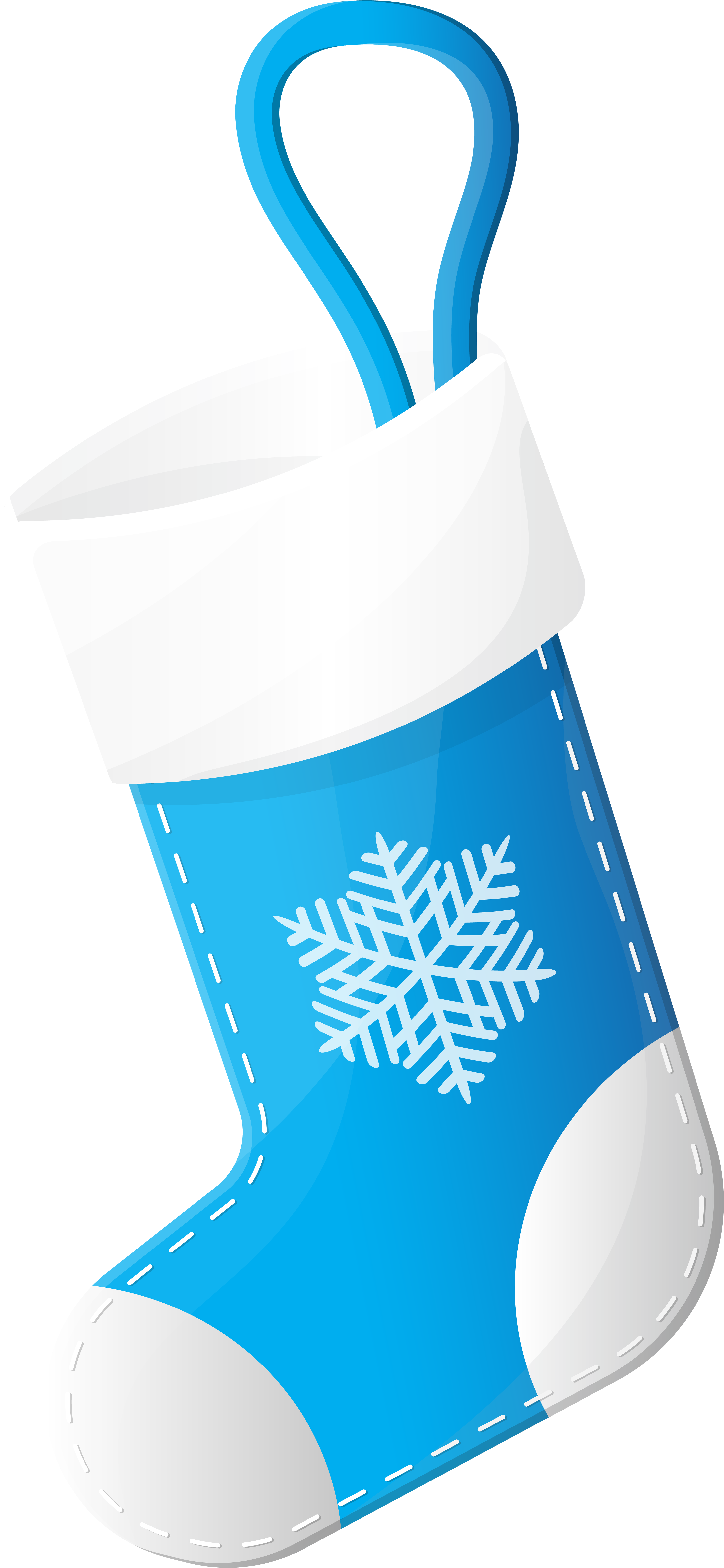 Transparent Blue Christmas Stocking Clipart - Large Size Png Image - PikPng