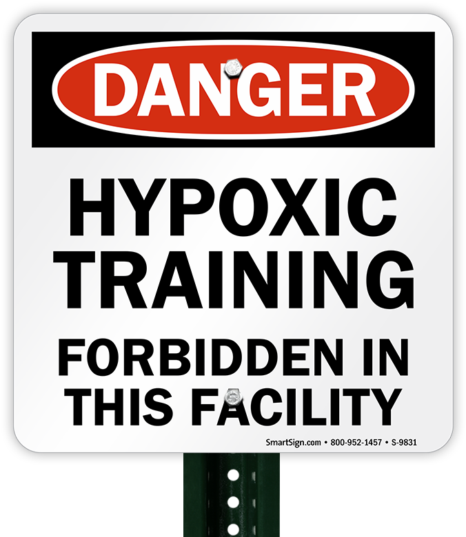 Hypoxic Training Forbidden Danger Pool Sign - Sign Clipart - Large Size ...