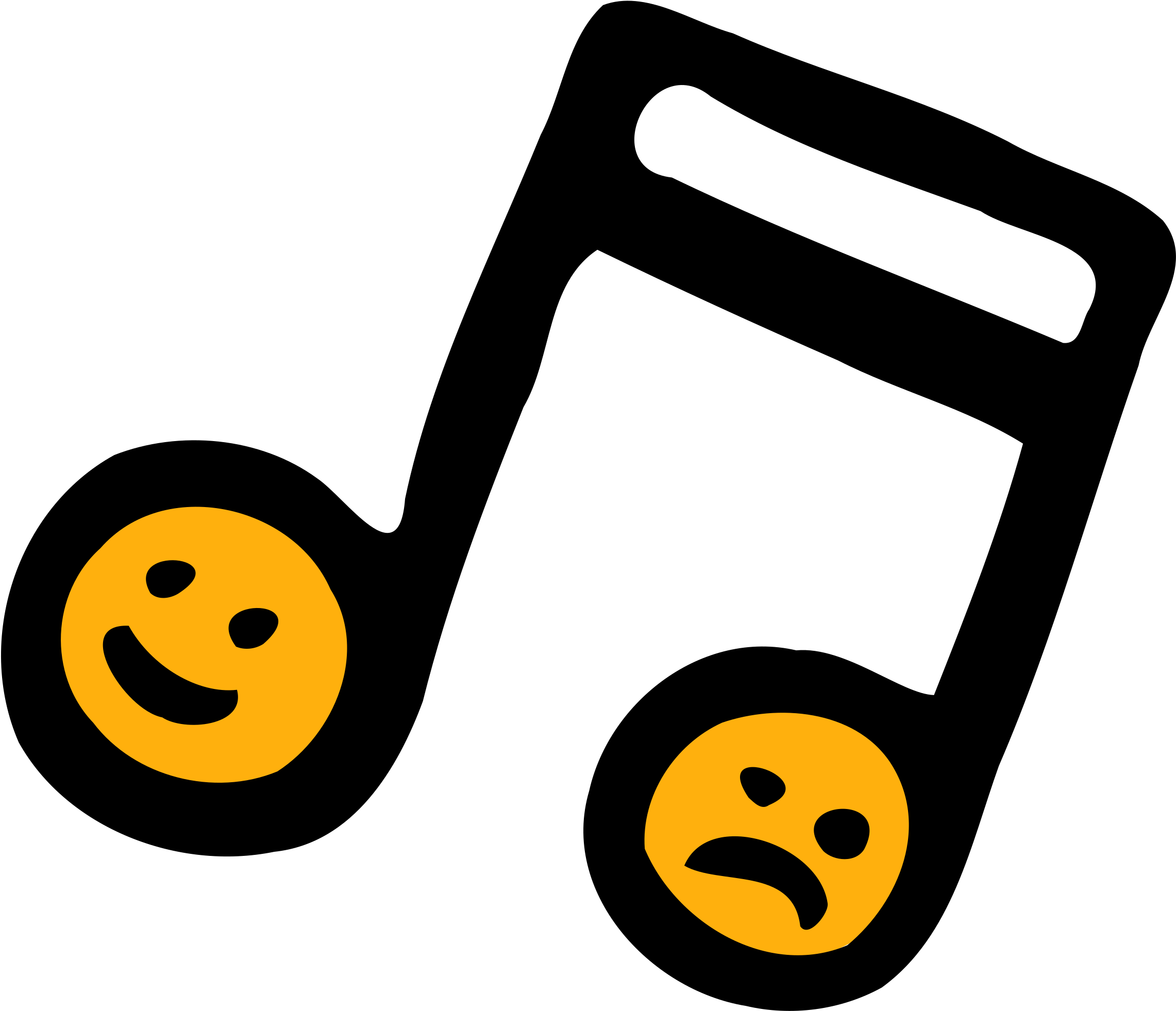 Double Eighth Note - Music Note Png Cartoon Clipart - Large Size Png ...