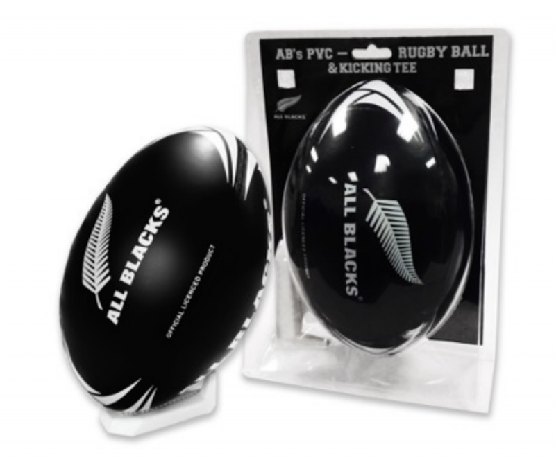 New Zealand All Blacks Pvc Rugby Ball And Kicking Tee - All Blacks ...