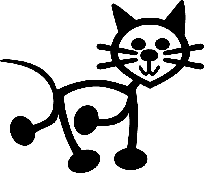 Download Stick Cow Farm Animal - Cat Stick Figure Clip Art - Png ...