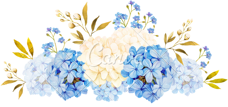 Collection Of Free Drawing - Blue Flower Watercolor Png Clipart - Large ...
