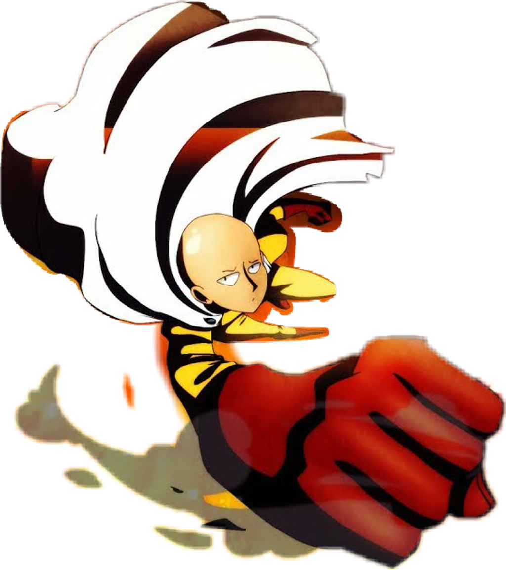 Saitama Sticker - One Punch Man Transparent Clipart - Large Size Png ...