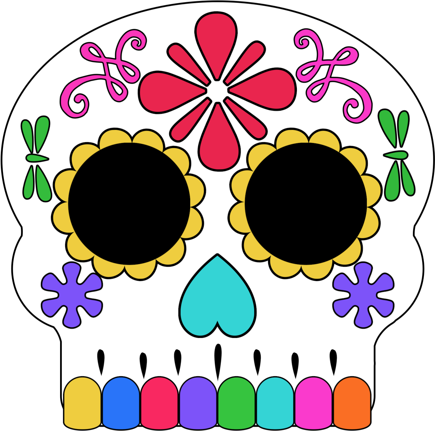 Coco Sugar Skull Clipart - Large Size Png Image - PikPng