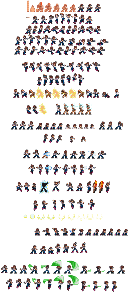 Photo Broil X1 Style Sprite Sheet Color Separation - Megaman X Snes ...