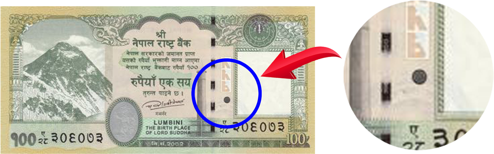 100 Rupees Has 1 Dot, Whereas 500 Rupees Has 2 Dots, - New 100 Rupee ...