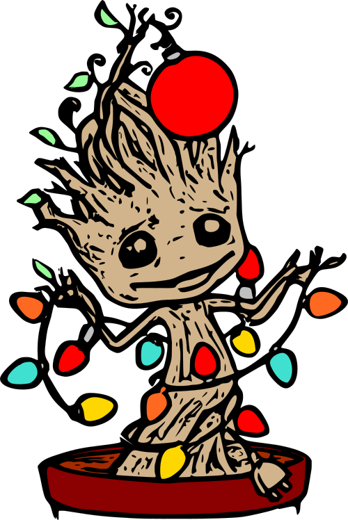 Christmas Groot, Christmas Groot - Baby Groot Christmas Tree Clipart ...