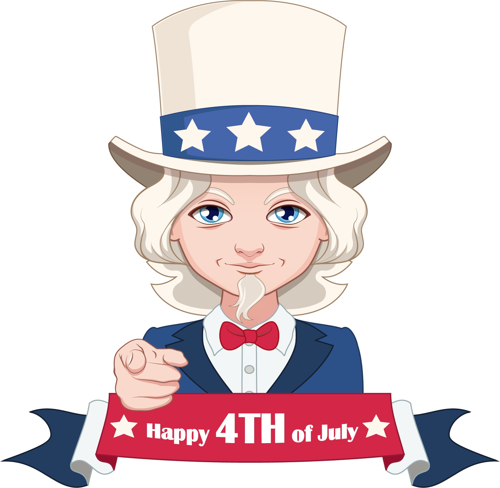 Uncle Sam Clipart 4th July - Clip Art - Png Download - Large Size Png ...