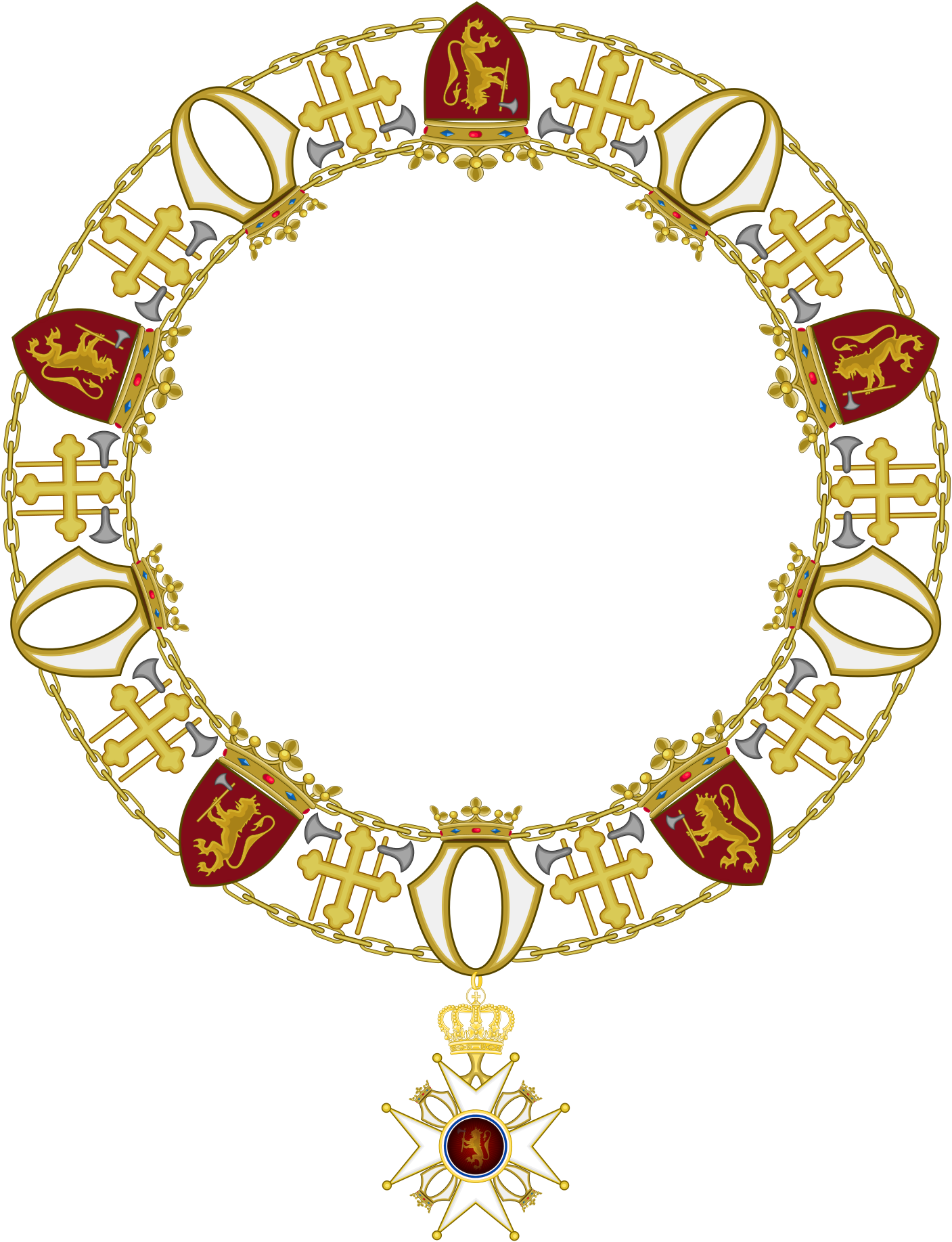 Collier Ordre De Saint Olaf Type - Order Of St Olav Collar Clipart ...