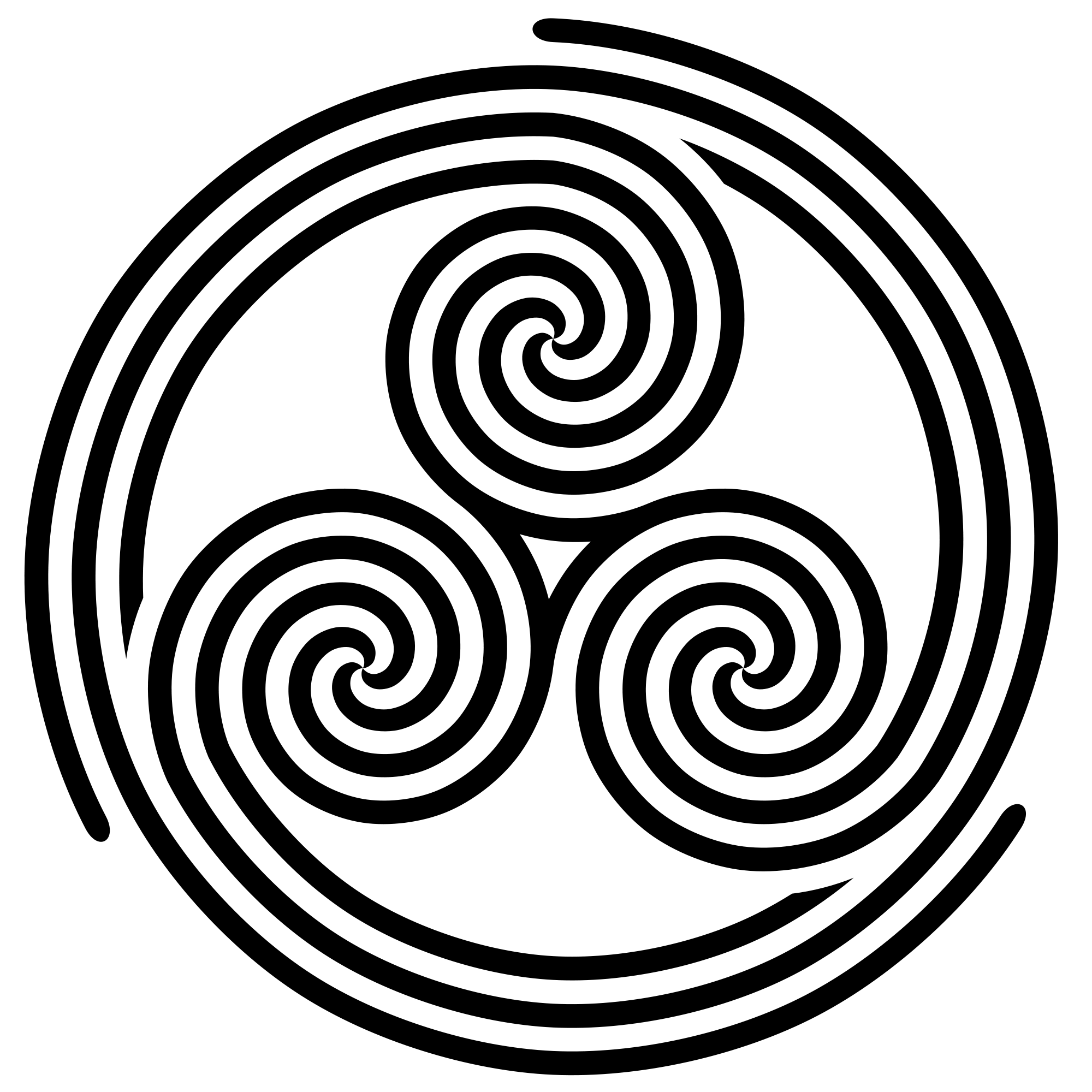 Open - Triskelion Spiral Clipart - Large Size Png Image - PikPng