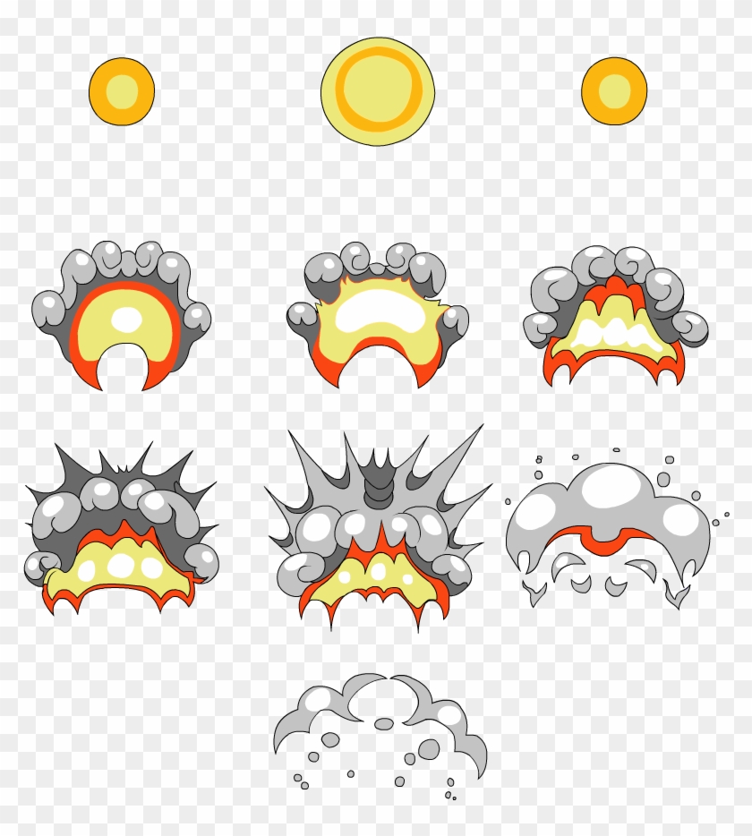 Download Example Sprite Sheet - Cartoon Explosion Sprite Sheet Clipart ...
