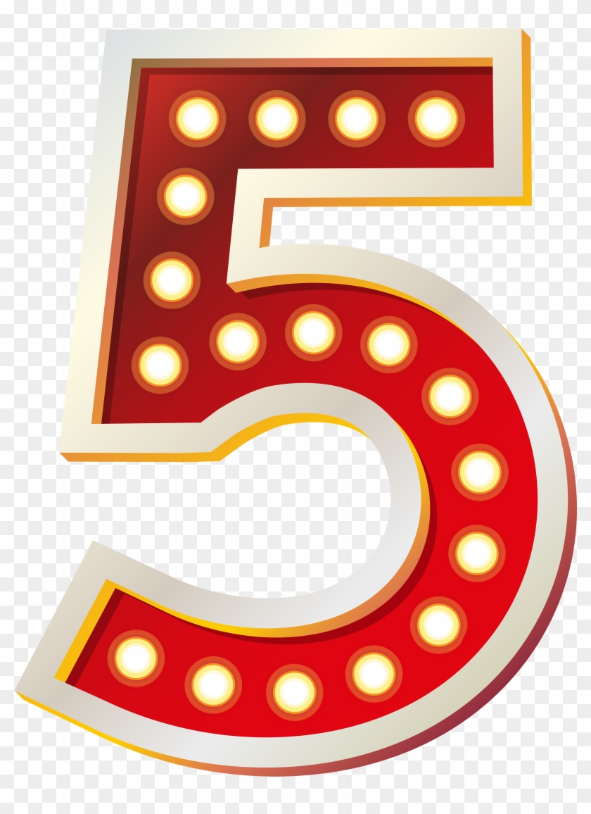 Red Number Five With Lights Png Clip Art Image - Number Five Png ... Red Number Five With Lights Png Clip Art Image - Number Five Png ...