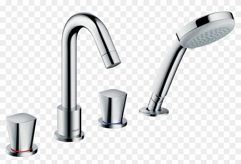 4-hole Rim Mounted Bath Mixer - Hansgrohe 71314000 Clipart (#1116052 ...