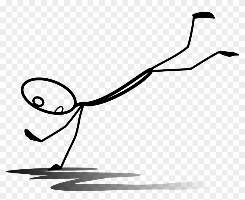 Download Big Image - Stick Figure Falling Clipart Png Download - PikPng