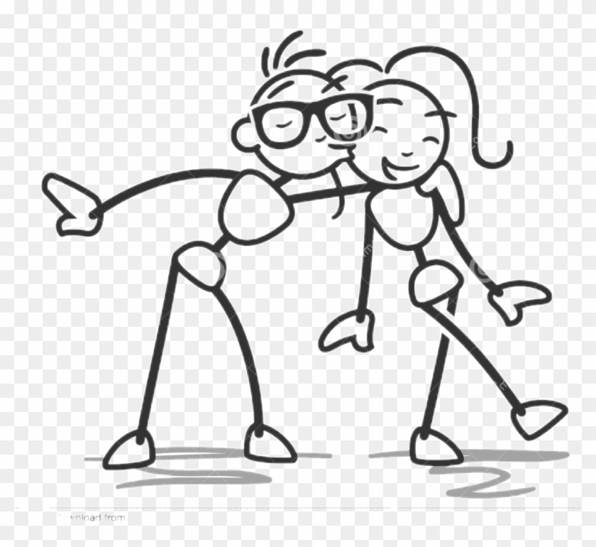 Download 1279 X 1369 4 - Stick Figures Cuddling Clipart Png Download ...