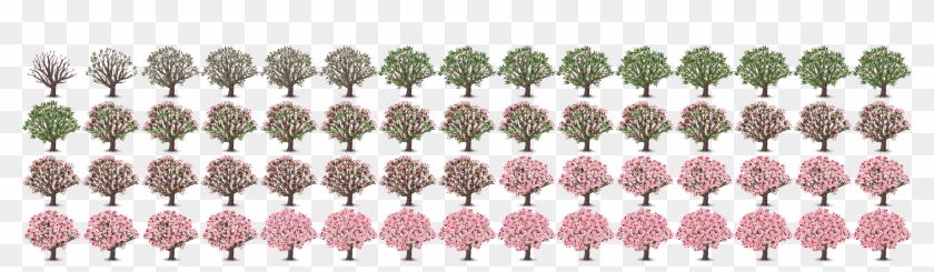 Maturity 10 - Tree Sprite Sheet Png Clipart (#1256436) - PikPng