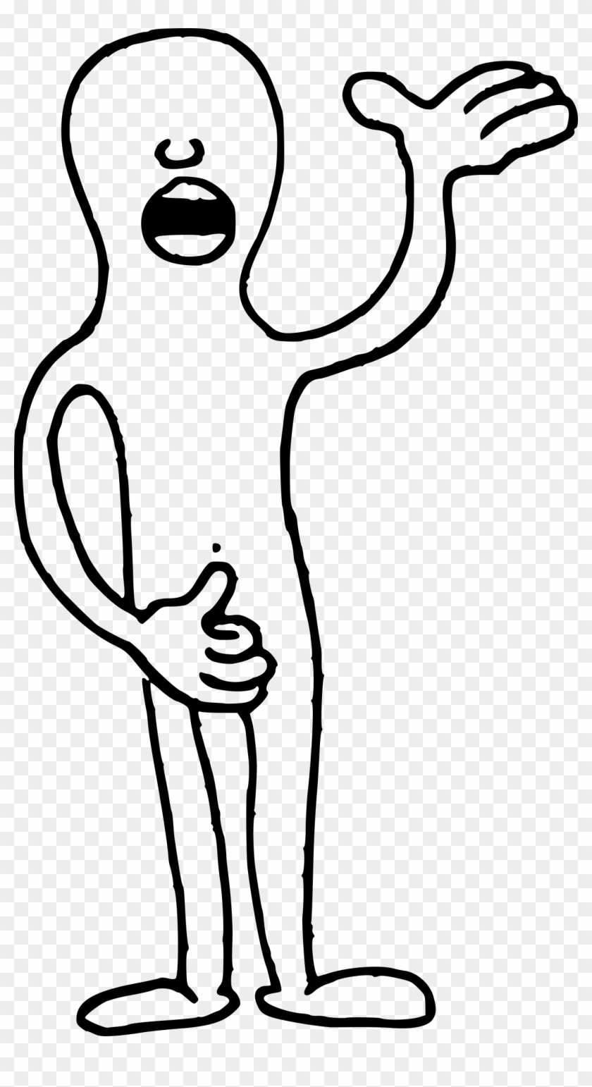 Medium Image - Singing Man Drawing Clipart (#1278811) - PikPng