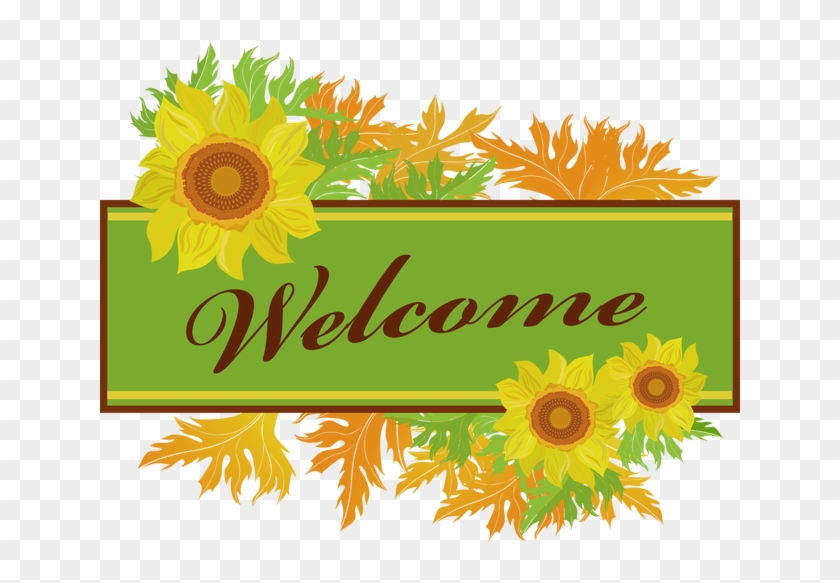 Download Sunflower Clipart Banner - Welcome Sign Clipart - Png Download ...