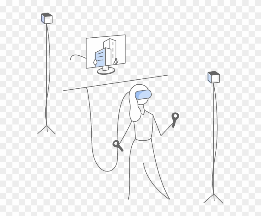 Vr Headsets For Immersive Client Presentations - Line Art Clipart ...
