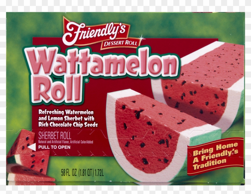 Friendly's Watermelon Roll Clipart (#1357400) - PikPng