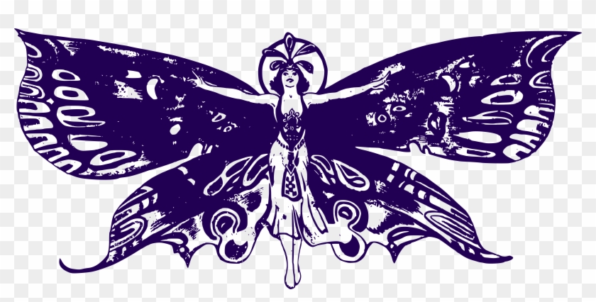 This Free Icons Png Design Of Flying Butterfly Woman Clipart (#1380088 ...