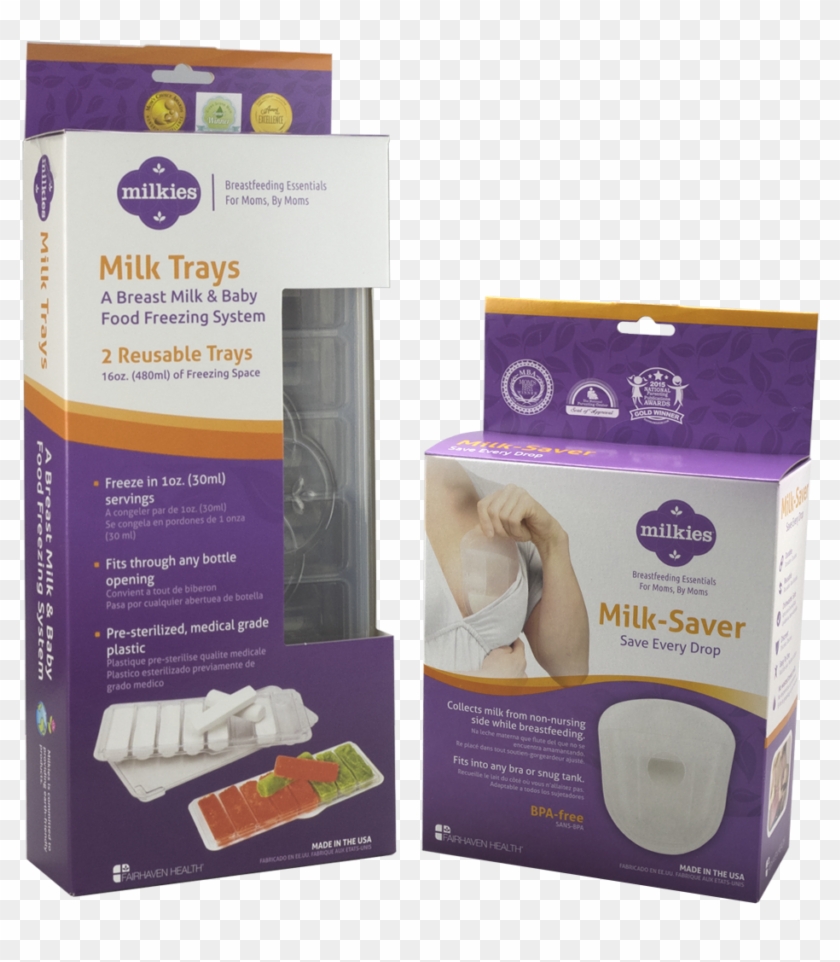 Milkies “save Every Last Drop” Bundle Milk Saver And Milk Trays Breast