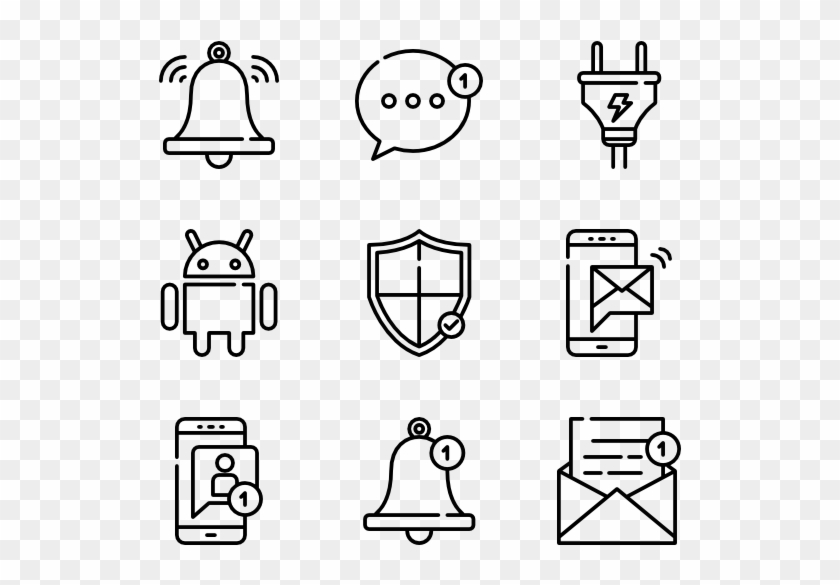 Notification - Phone Email Icon Png Clipart (#1427105) - PikPng