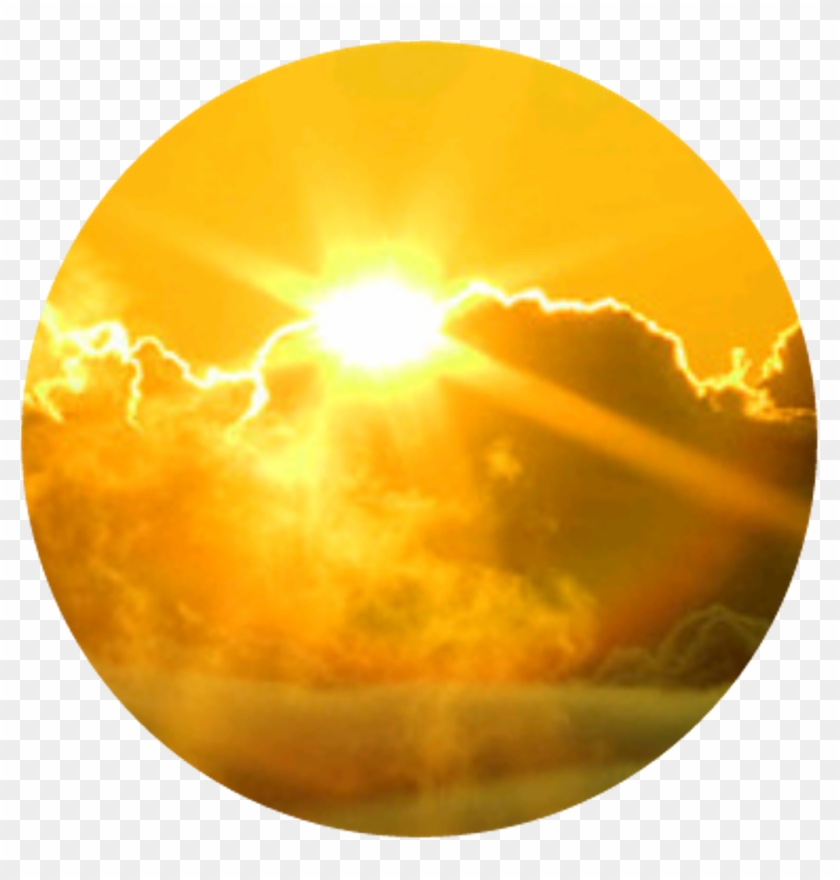 Download Cloud Shine Beam Sun Sunrise Yellow Aesthetic Circle - Happy ...