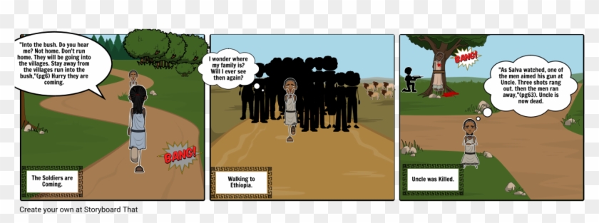 A Long Walk To Water - Cartoon Clipart (#1449158) - PikPng