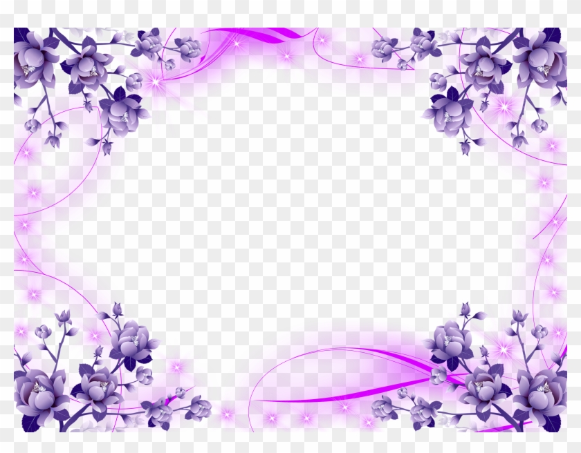 Download Beautiful Frame Png Format - Pink Floral Border Transparent ...