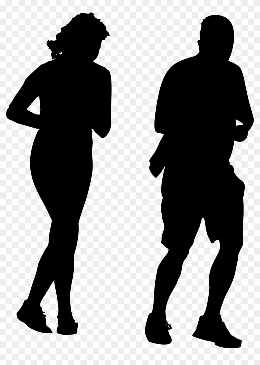This Free Icons Png Design Of Jogging Couple Silhouette Clipart ...