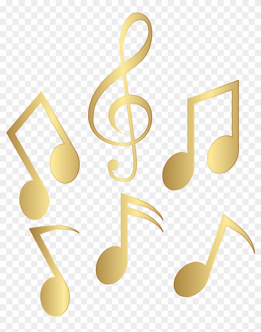 Golden Music Notes Transparent Image Clipart (#1489658) - PikPng