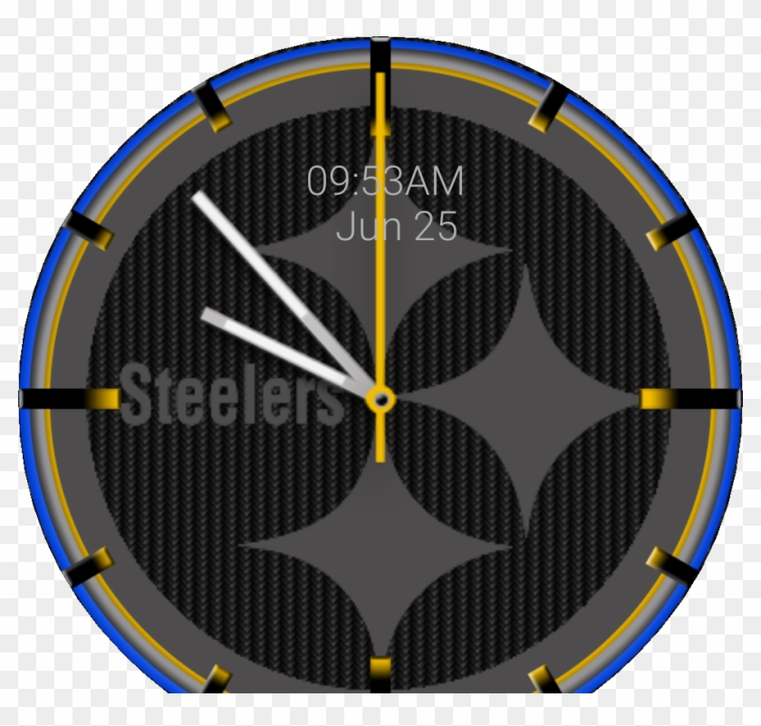Analog Steelers Blue Watch Face Preview Clipart (#1503255) - PikPng
