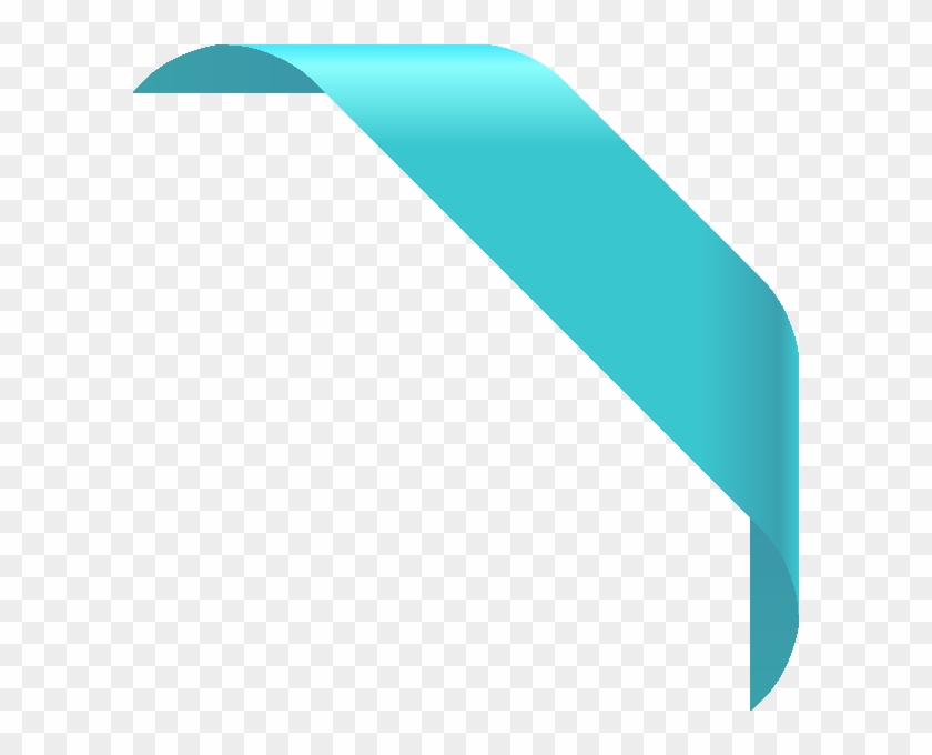 Corner Ribbon01 Turquoise Blue - Turquoise Blue Png Clipart (#1518315 ...