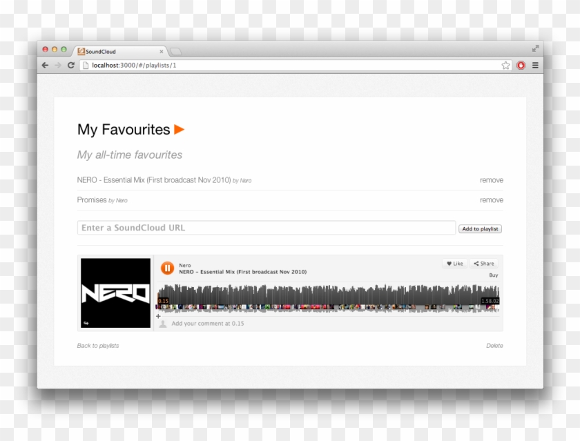 Download Download Soundcloud Playlist - Nero Clipart Png Download - PikPng