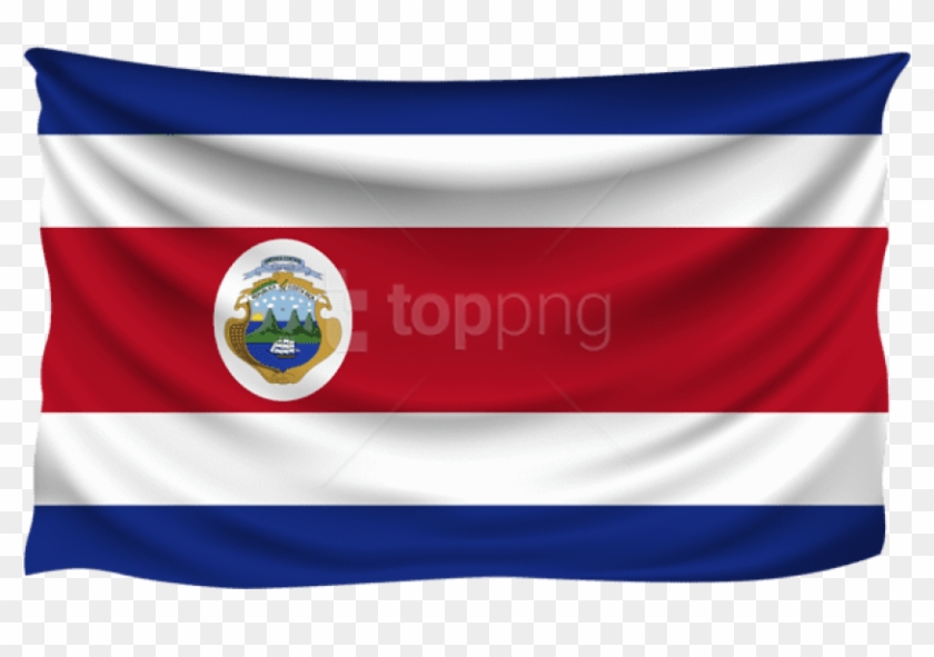 Free Png Download Costa Rica Wrinkled Flag Clipart - Costa Rican Flag ...