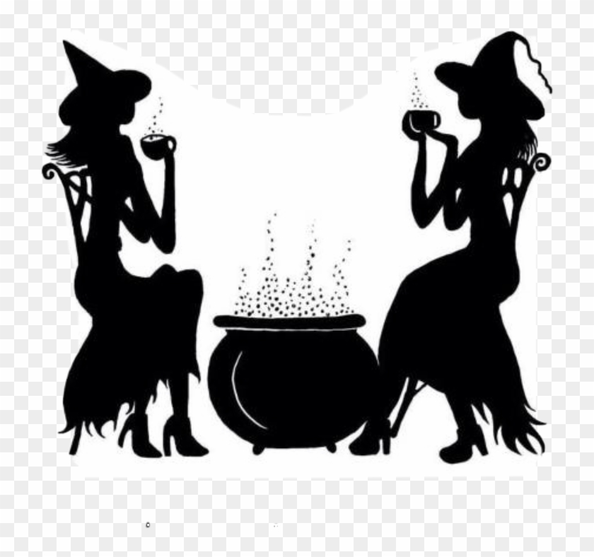 Halloween Silhouette Witch Brew Freetoedit Clipart (#1598886) - PikPng