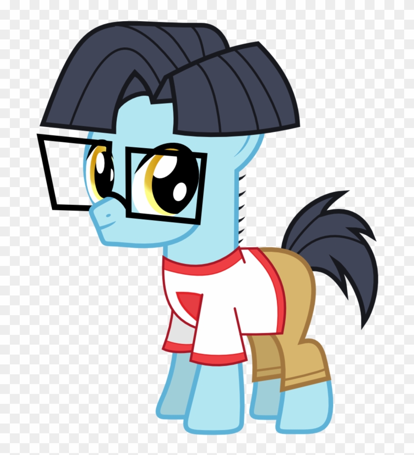 Background Pony, Blue, Clothes, Colt, Comic Geek Pony, - Cartoon ...