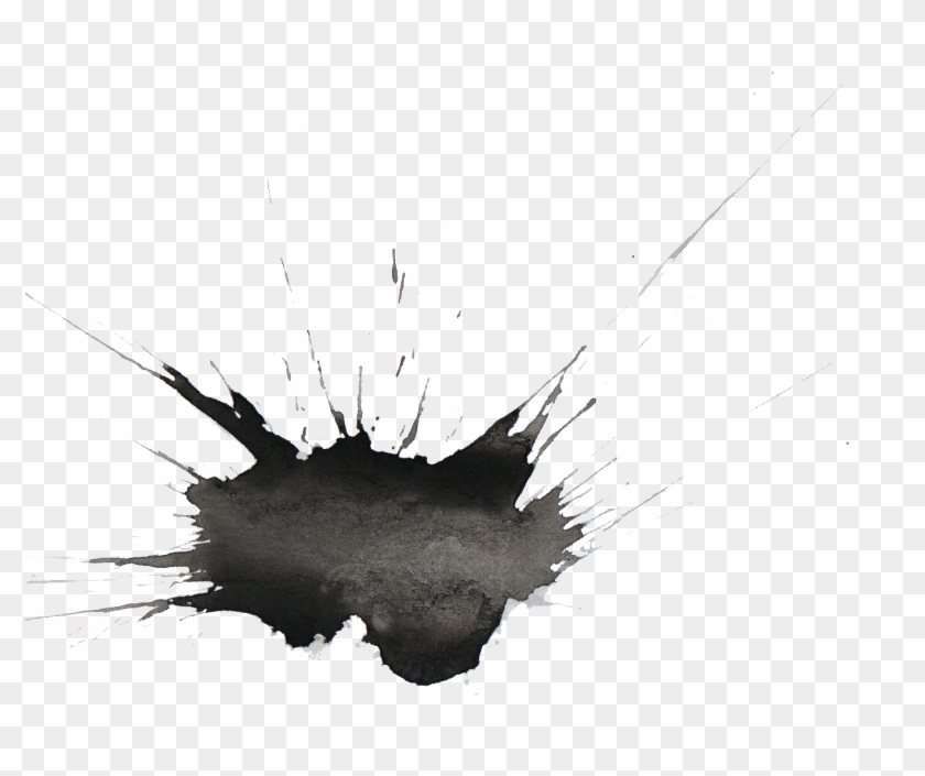 22 Black Watercolor Splatter - Drop Clipart (#1749712) - PikPng