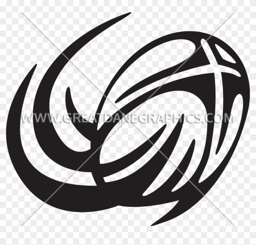 Rugby Ball Clipart Swoosh - Emblem - Png Download (#1757877) - PikPng