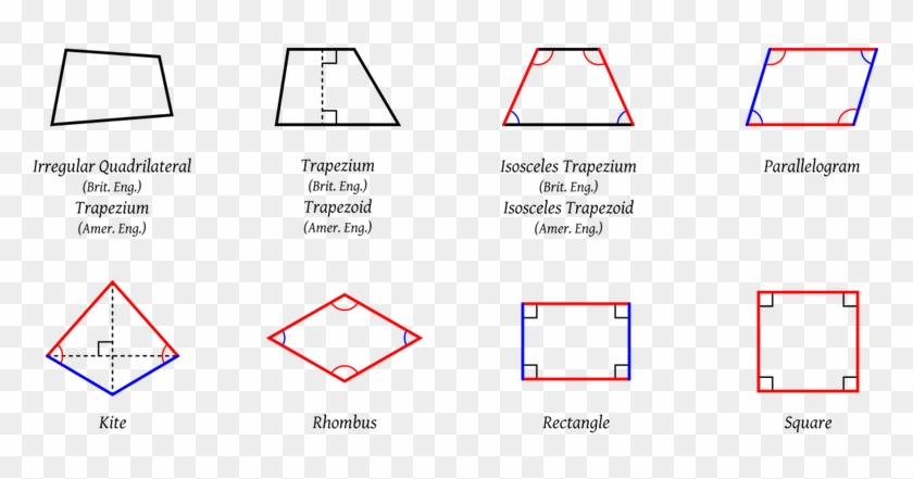 Quadrilaterals - Svg - Nombres De Los Quadrilaterals Clipart (#1762857 ...