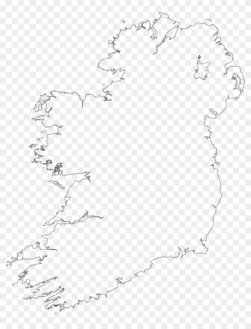 Ireland Outline Detailed - Drawing Clipart (#1767885) - PikPng