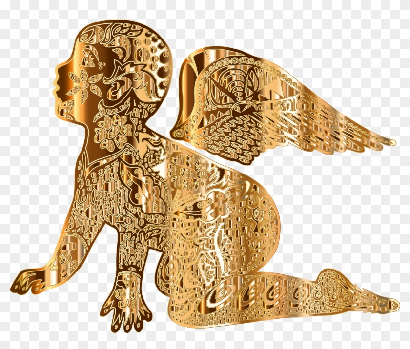 This Free Icons Png Design Of Golden Radiant Cherub Clipart (#1768722 ...