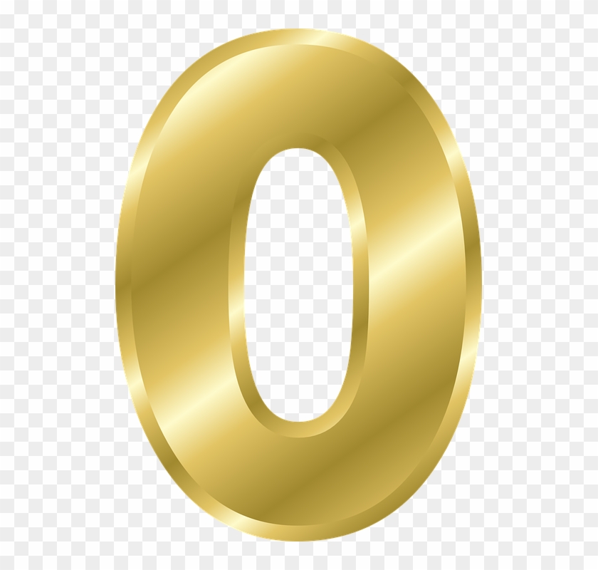 Download Number - 0 Gold Number Clipart Png Download - PikPng